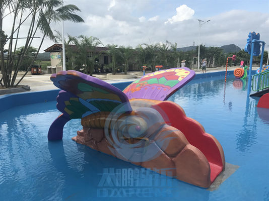 Fiberglass Kids Water Slide Cute Cat Duck Rabbit Mini Water Slide Anti UV