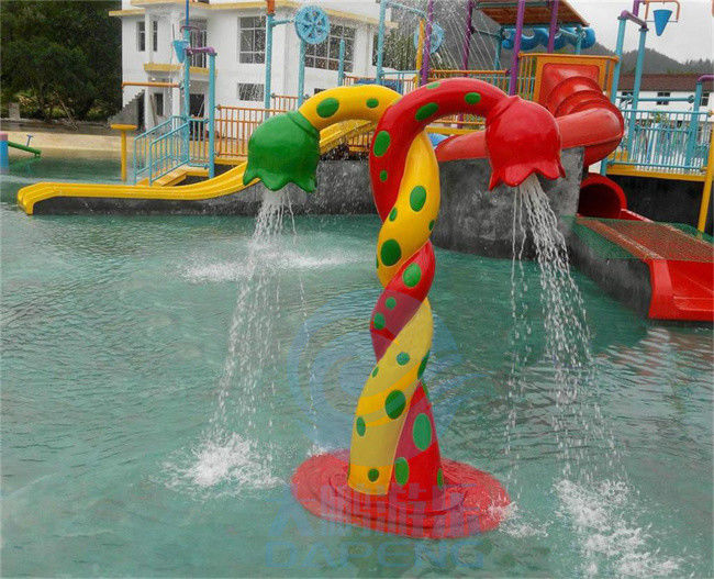 Double Flower Water Splash Pad Fiberglass Height 2.2m Width 1.6m For ...