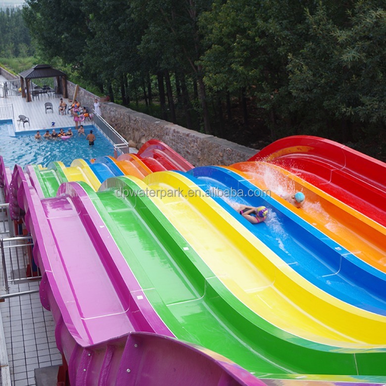 Commercial Large Water Park Equipment Lake Water Slide With Hot Dipped ...