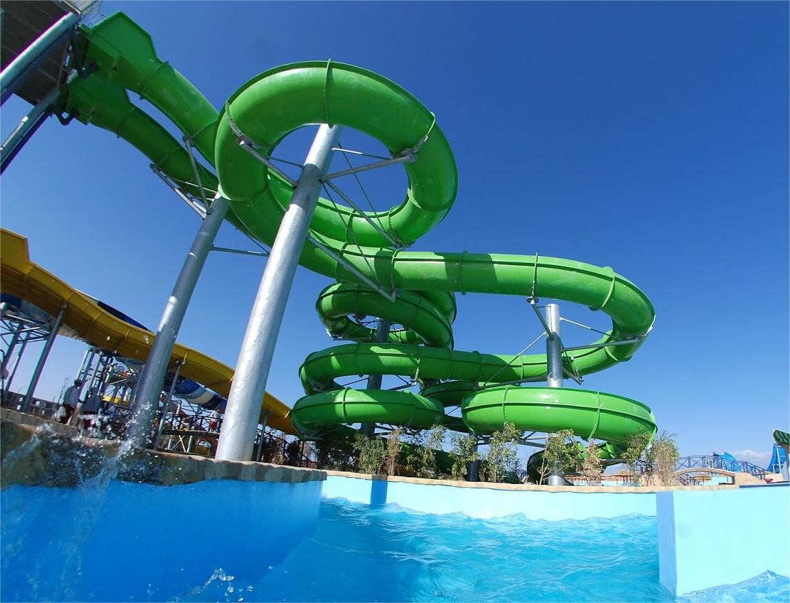 OEM Fiberglass Water Park Slide 2 Person Aqua Attract Park Games Rides