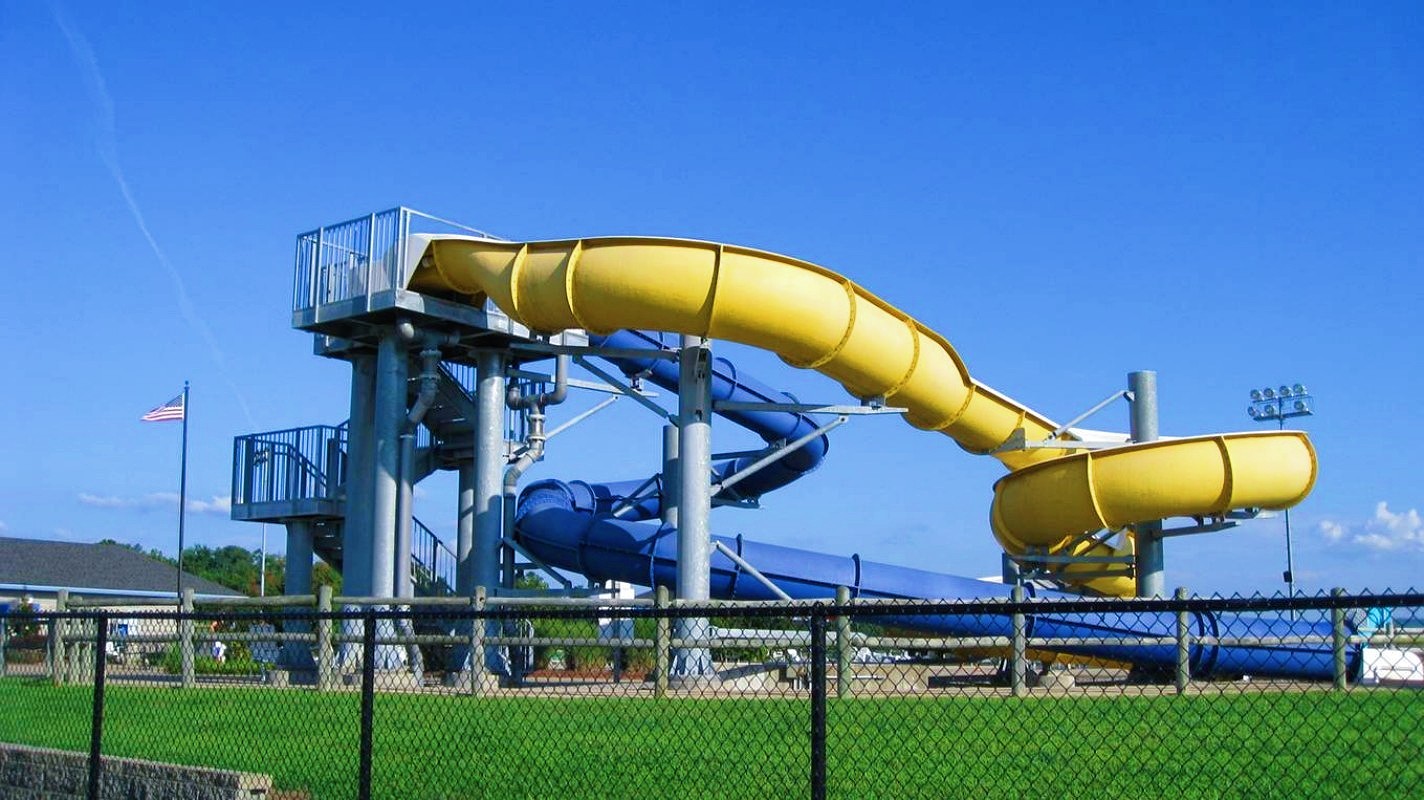 OEM Kids Water Park Playground Swimming Pool Outdoor Games Fiberglass Slide