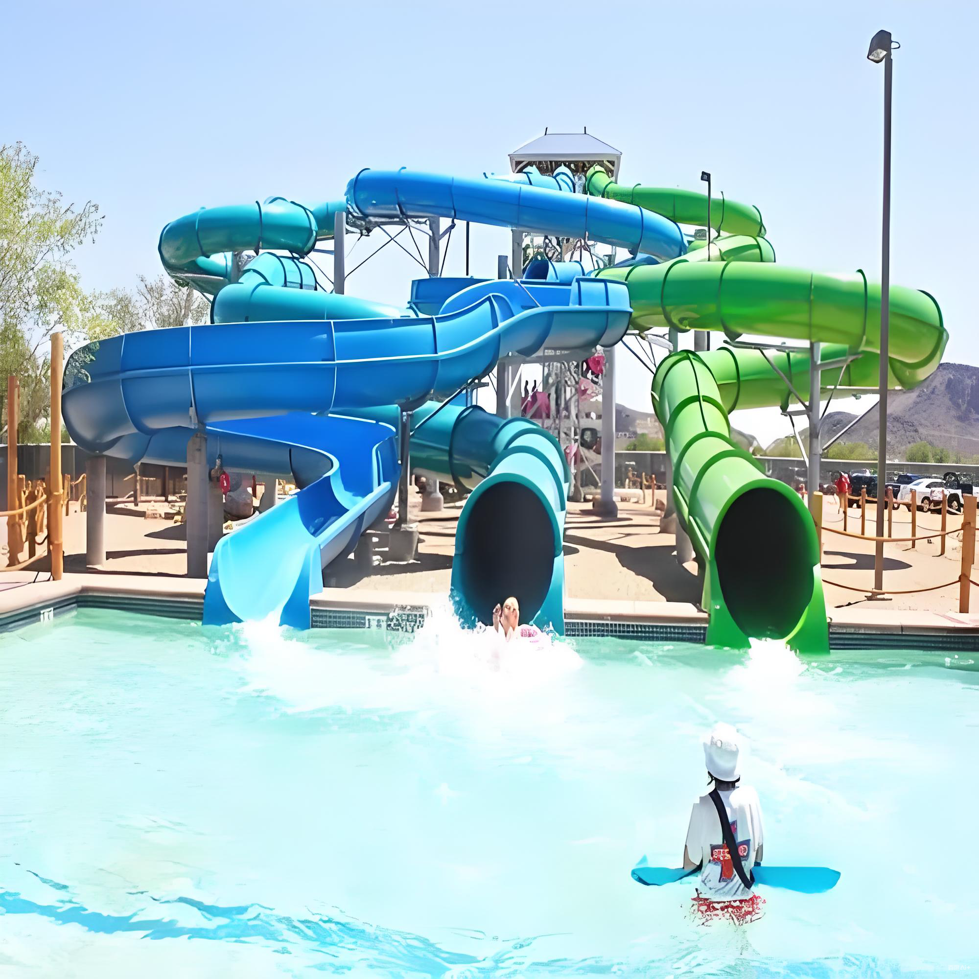 Custom Designed Fiberglass Slide Suitable For Various Swimming Pool ...