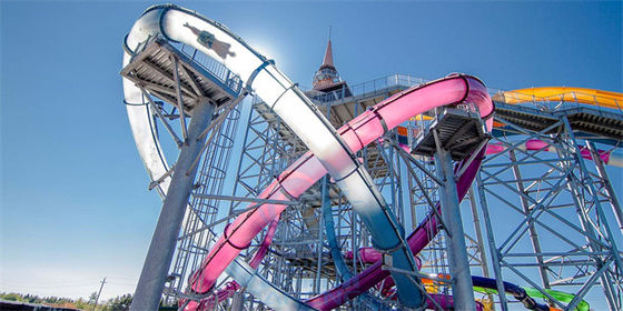 Twist Aqualoop Water Slide Double Fiberglass Water Park Flume Pool Slide