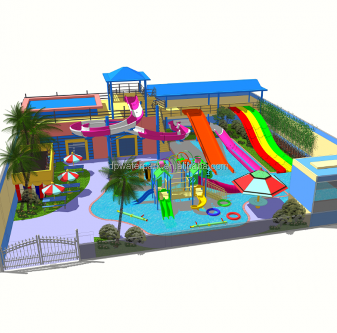 Medium Size Aqua Park Entertainment Concept Customized Families' Water ...