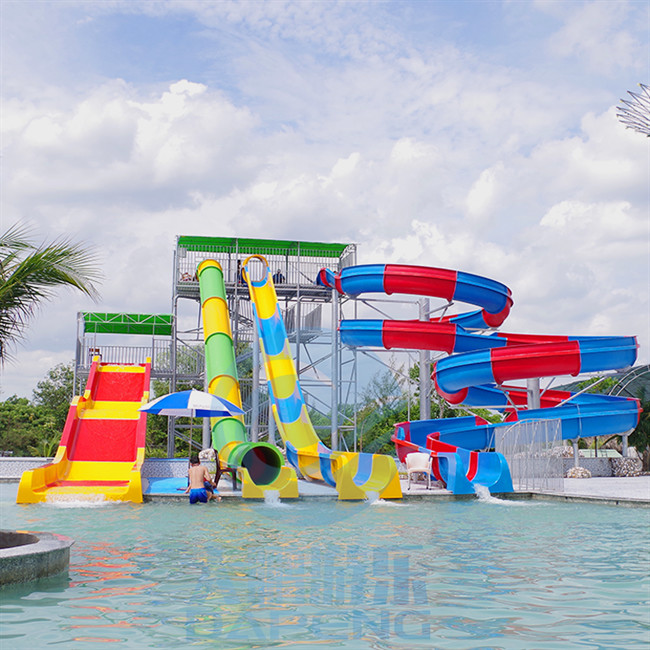 7m High Commercial Fiberglass Water Slides for Parks & Resorts