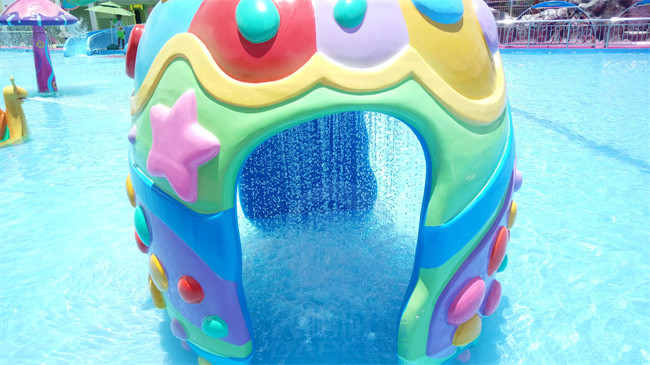 CE 2.5m Height Water Splash Pad Fiberglass Ribbon Combination Water ...