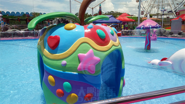 CE 2.5m Height Water Splash Pad Fiberglass Ribbon Combination Water ...